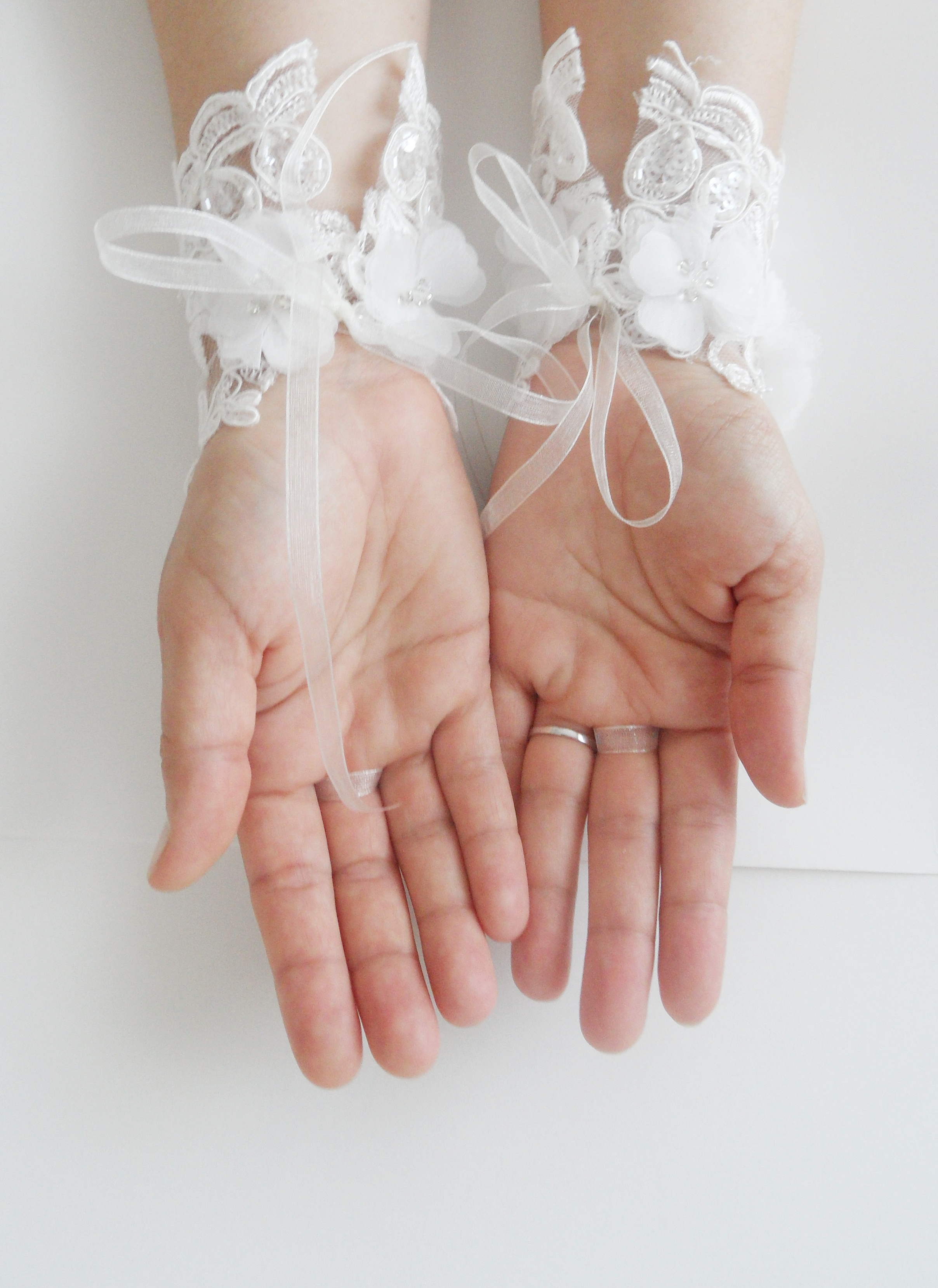 Bridal Gloves, Ivory Gloves, Modern Gloves, Svarovski Crystal, Luxe ...