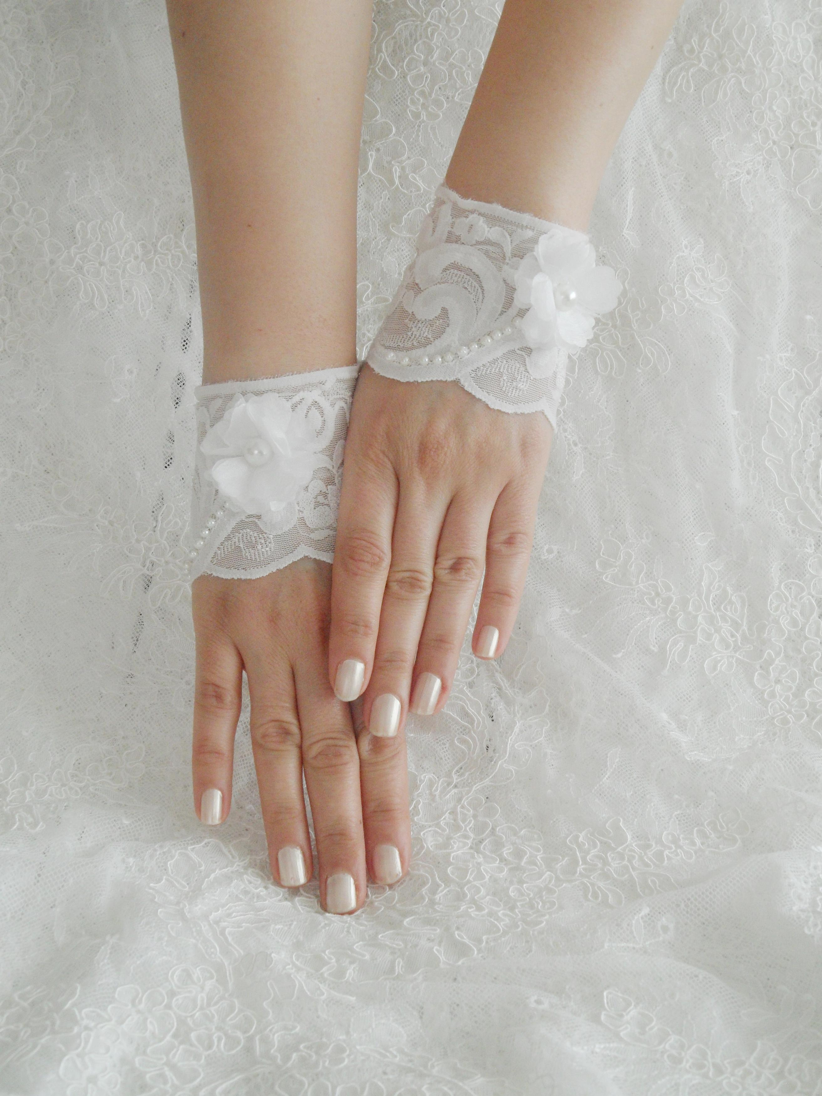Bridal Cuff, Wedding Glove, Fingerless Glove, Glove, Cuff, Lace Cuff ...